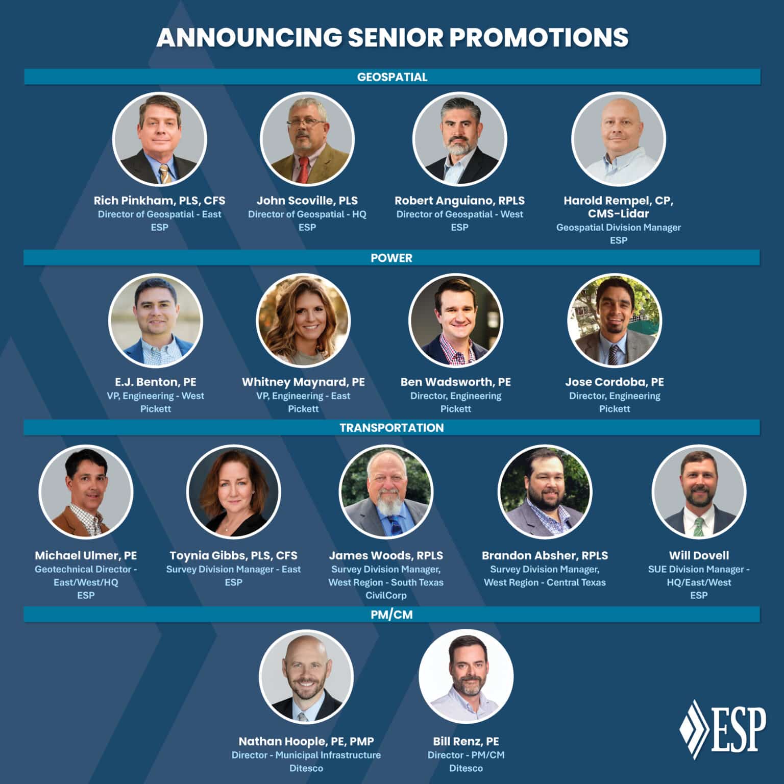 ESP Announces Senior Promotions - ESP Associates, Inc. | Improving What ...